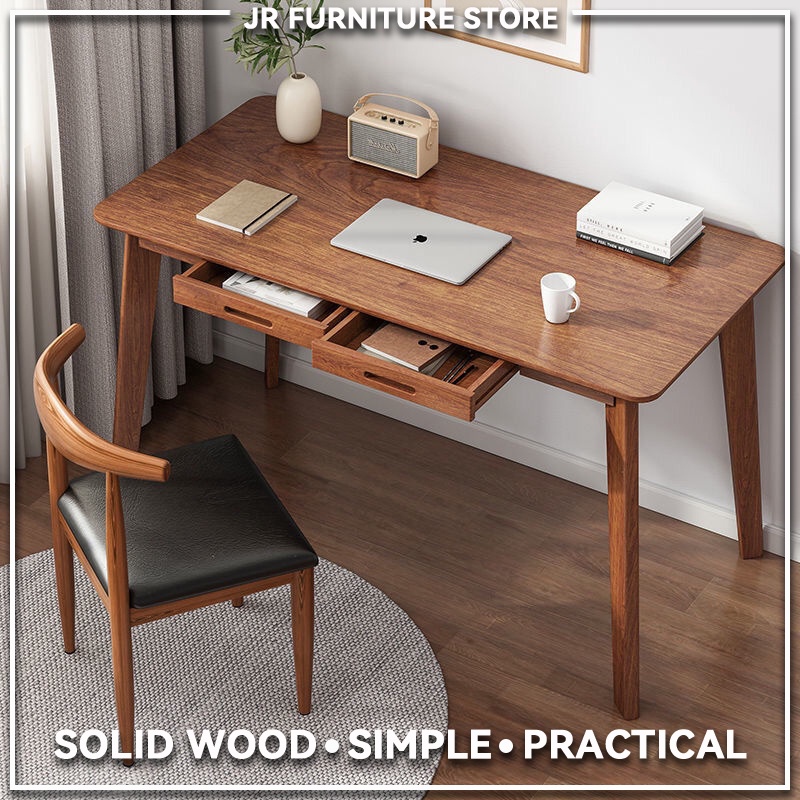 Table Simple Wood Study Solid Office Table Nordic Computer Table Study ...