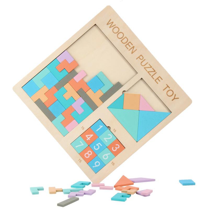 [READY STOCK] Russian Wooden Colour and Shape Puzzle Block for Kids ...