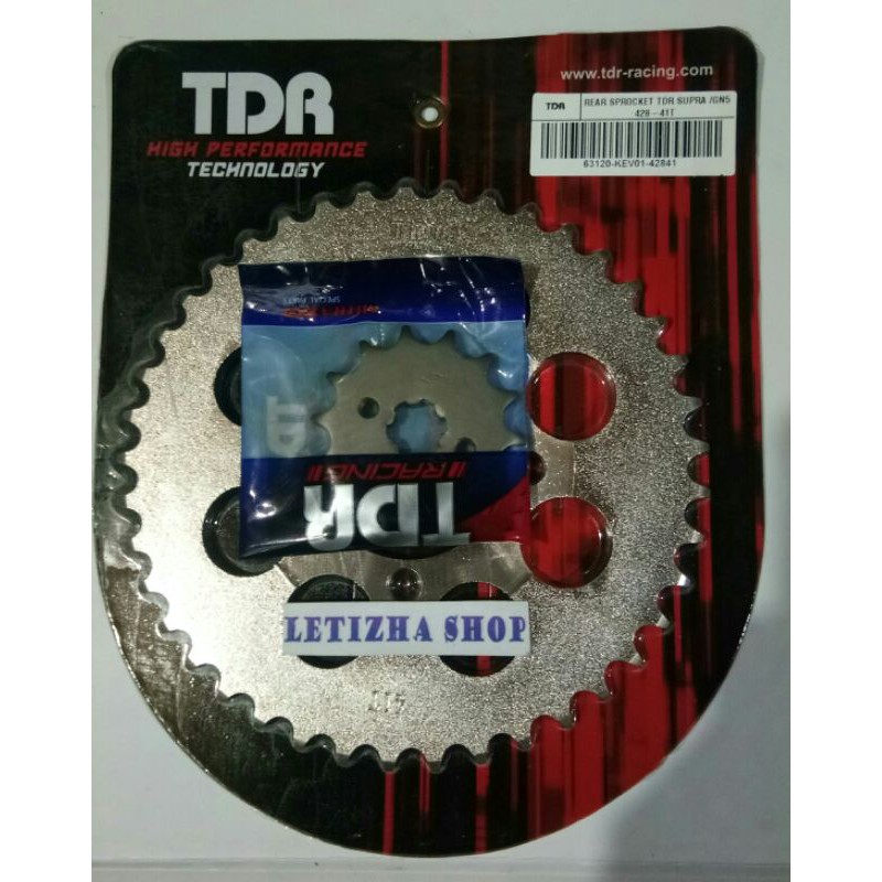 GEAR SET FRONT + REAR HONDA SUPRA SUPRA-X 14T-40T TDR RACING | Shopee ...