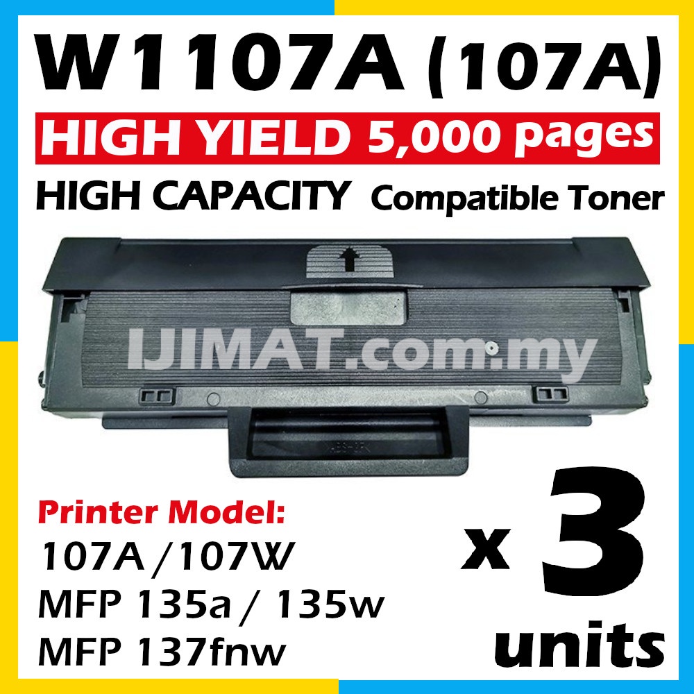 3x Laser Toner Compatible to HP W1107A HP107A Cartridge for HP Laserjet ...