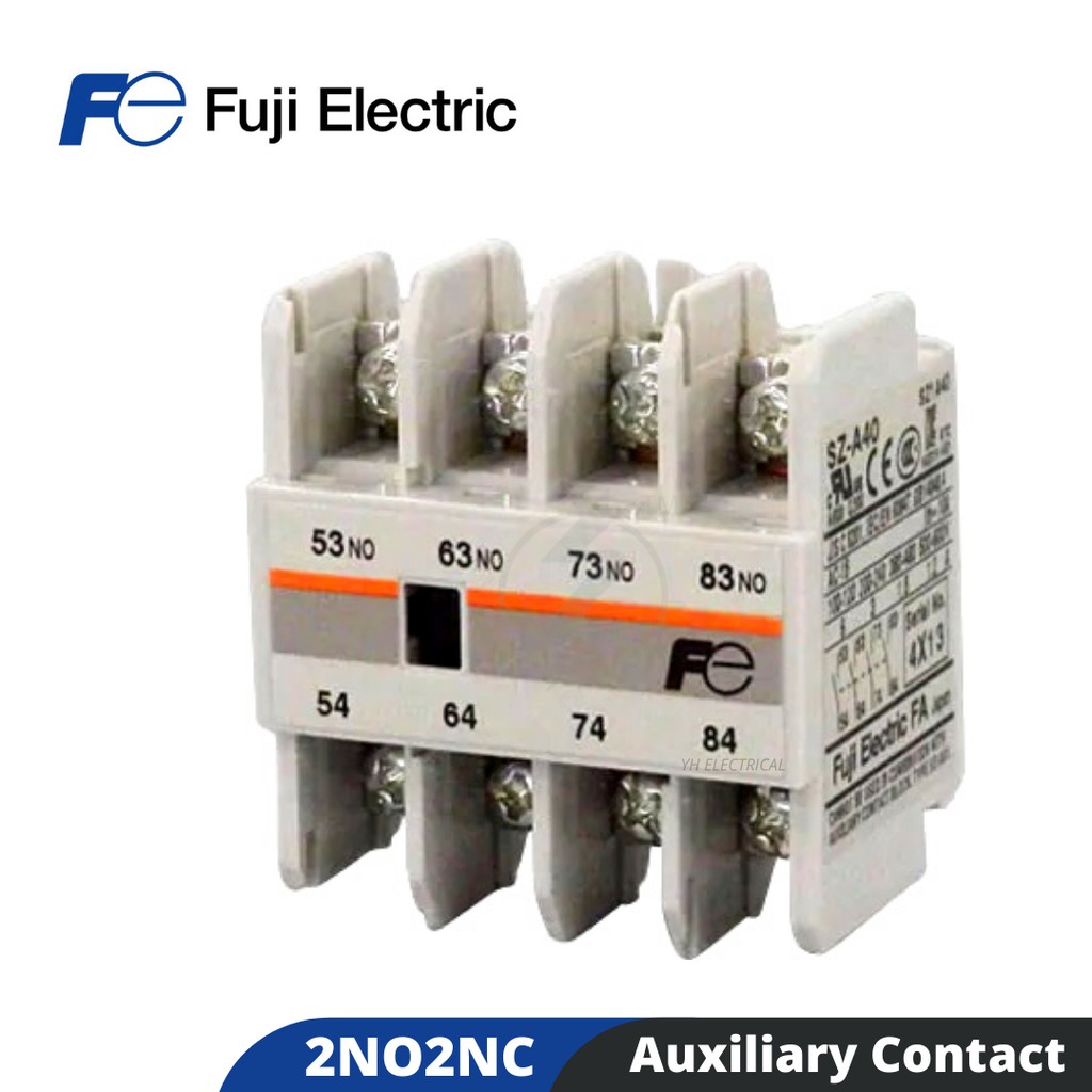 FUJI ELECTRIC 4 POLE AUXILIARY CONTACT FOR SC CONTACTOR SZ-A22 SZ-A31 SZ-A40 | Shopee Malaysia