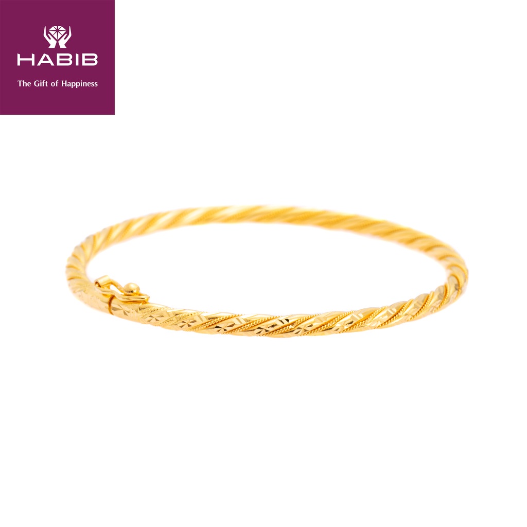 HABIB 916/22K Yellow Gold Bangle GB010 | Shopee Malaysia