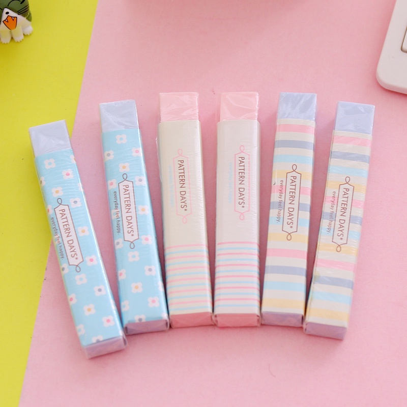 Fancy Eraser Bar Cute Rubber Pattern Days Rainbow Natural Story Student ...