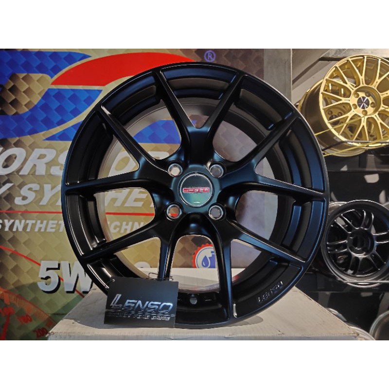 NEW RIM ORIGINAL LENSO JAGER DYNA 15 16 17 4X100 4X114.3 5X112 5X114.3 SATIN BLACK | Shopee Malaysia