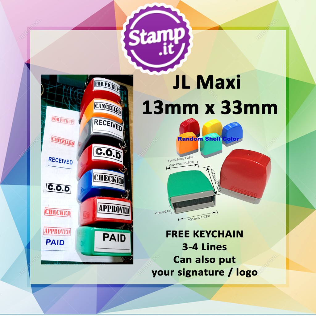 Personalized Stamp Customized Stamp JL Series 3-4 Lines Signature Name ...