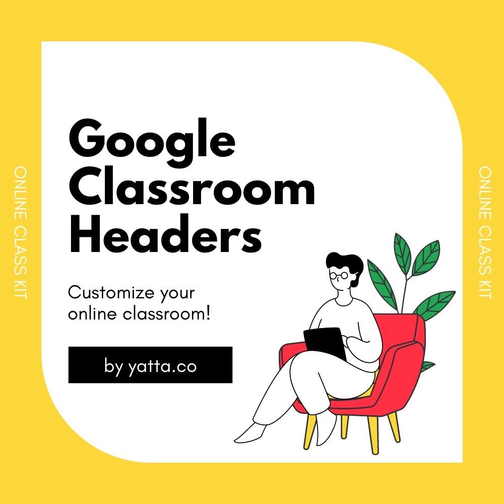 Google Classroom Headers Canva Template Design l Online Class Kit ...