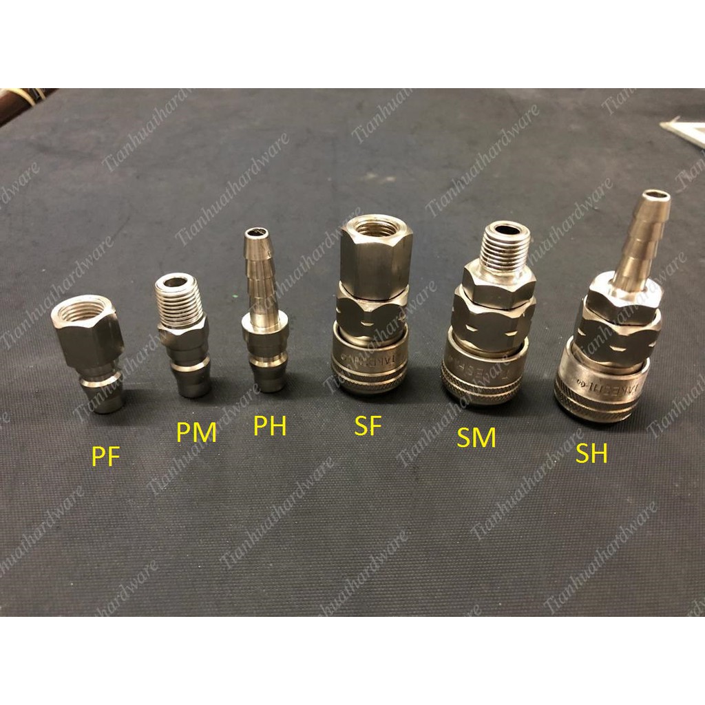 TAKESHI Air Hose Compressor One Touch Quick Coupler (SH SM SF PF PM PH ...