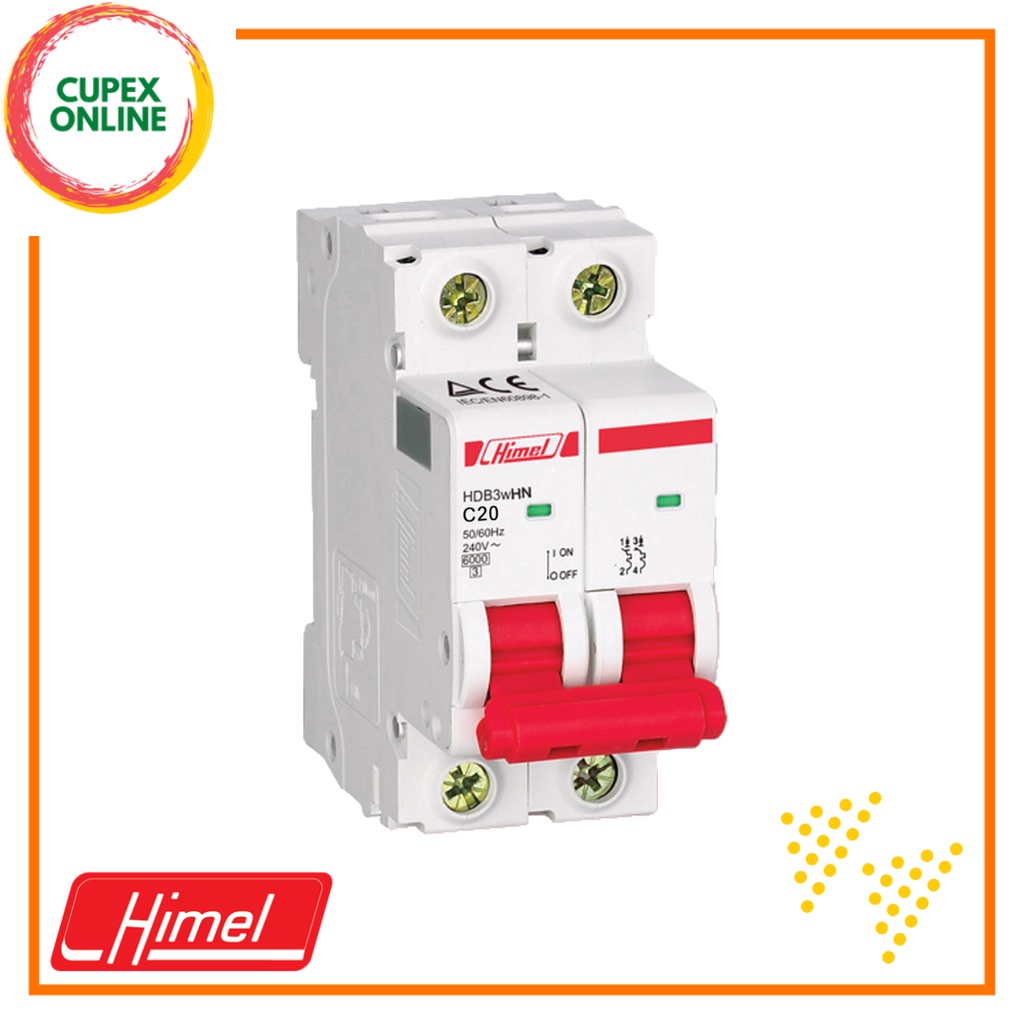 Himel 3 Series Miniature Circuit Breaker 2P C 6KA 230V (cupex) | Shopee ...