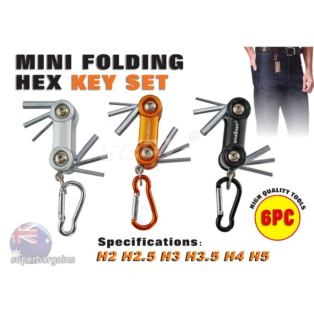 Horusdy Bicycle Socket Wrench Set 6pcs Folding Allen Key Wrench Tool ...