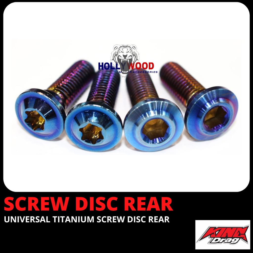 SKRU DISK BELAKANG TITANIUM YAMAHA LC Y125Z TZM Y15 Y16 FZ150 R15 R25 ...