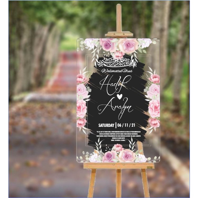 Wedding Welcome Board Personalised | Papan Selamat Datang Perkahwinan ...