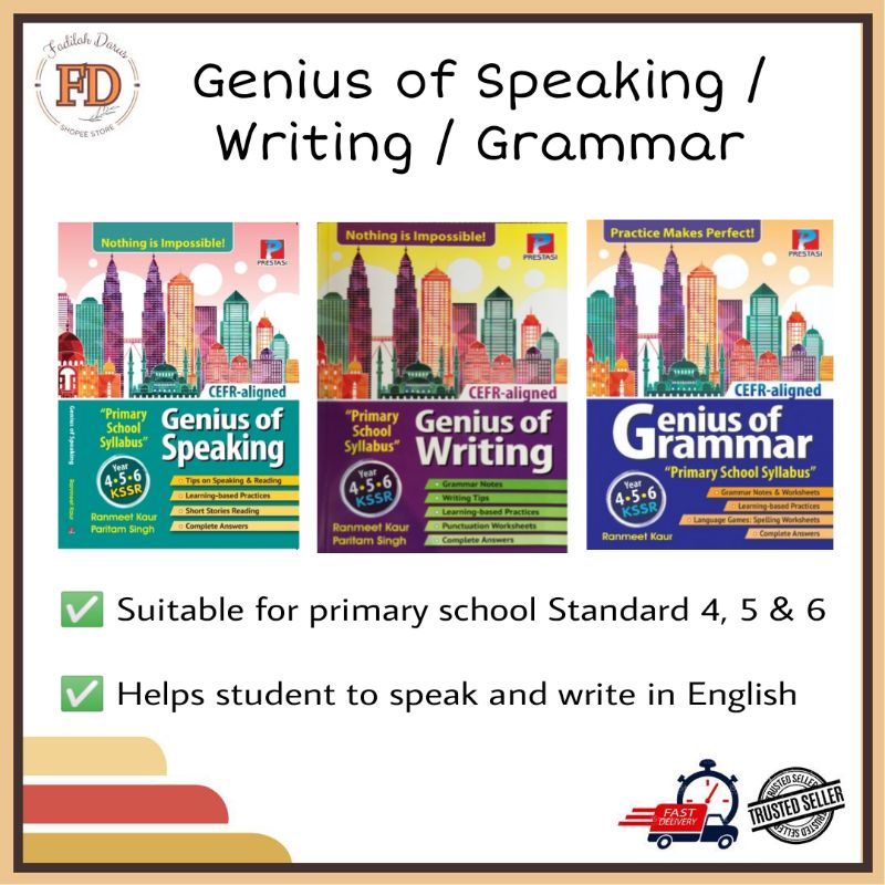 BUKU RUJUKAN ENGLISH - Genius of Speaking / Writing / Grammar Year 4 5 ...