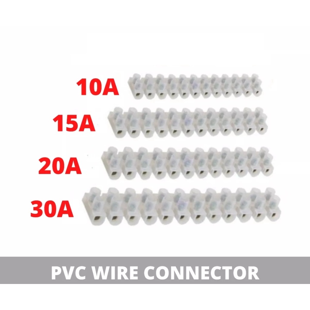 PVC WIRE CONNECTOR TERMINAL BLOCK 10A / 15A / 20A / 30A | Shopee Malaysia