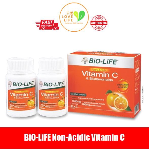 OFFER EXP06/2027 BiO-LiFE Non Acidic Vitamin C & Bioflavonoids 30's 90 ...