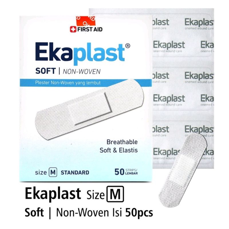 Onemed Non Woven Wound Plaster Ekaplast Soft M Box Contains 50 Strips ...