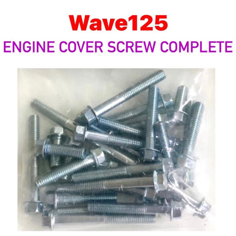 HONDA WAVE125 ENGINE COVER SCREW -STD (COMP SET) // W125 WAVE 125 ...
