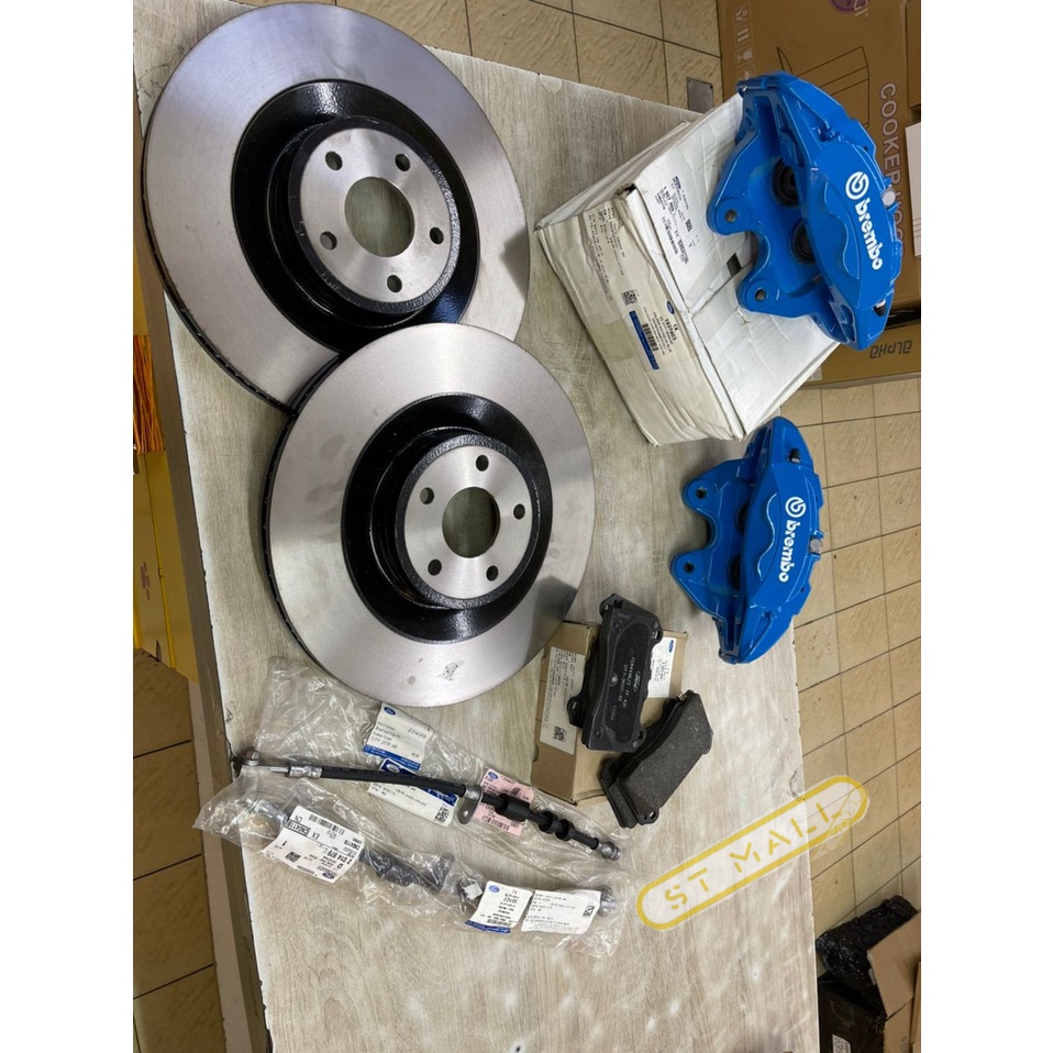 FORD FOCUS RS ORIGINAL BRAKE KIT SET GENUINE BREMBO 4 POT MK3 AND MK3.5 ...