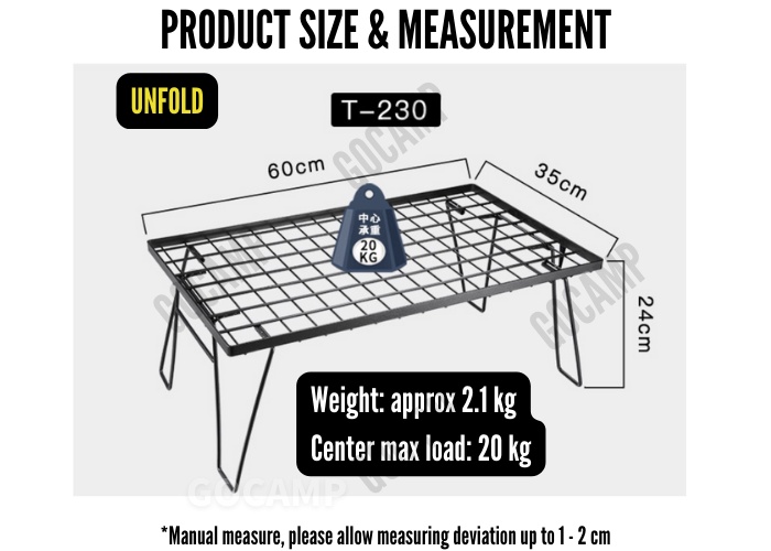 GOCAMP CAMPINGMOON Outdoor Camping Black Table Stacking Storage Rack ...