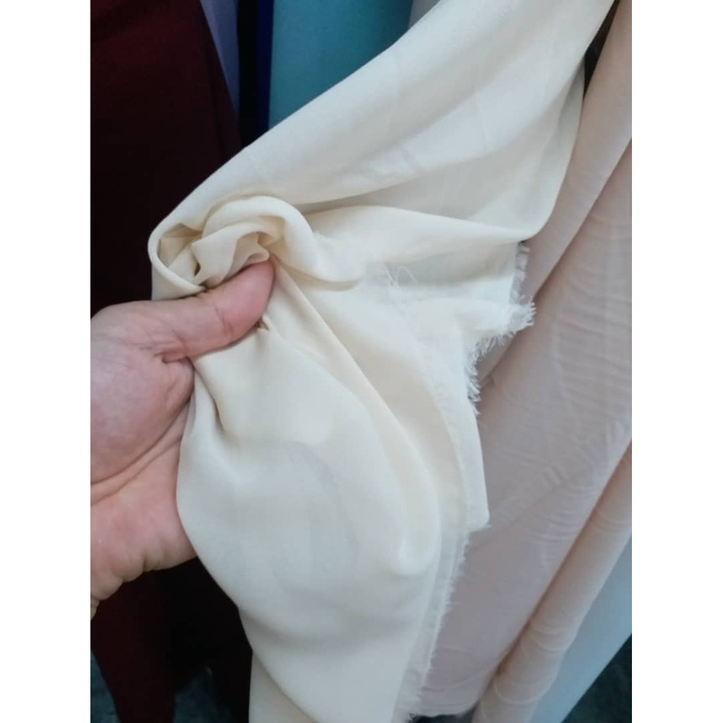 Kain Chiffon Georgette Lembut - Bidang 60 - Light Nude (Code: 140 ...