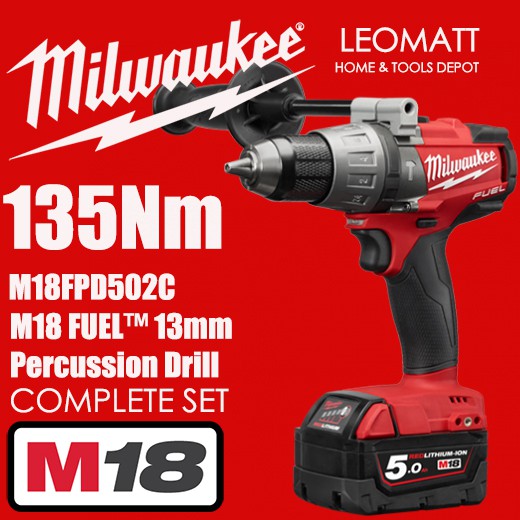 Milwaukee M18 FUEL GEN II Percussion Drill M18FPD Set c/w Case | Shopee ...
