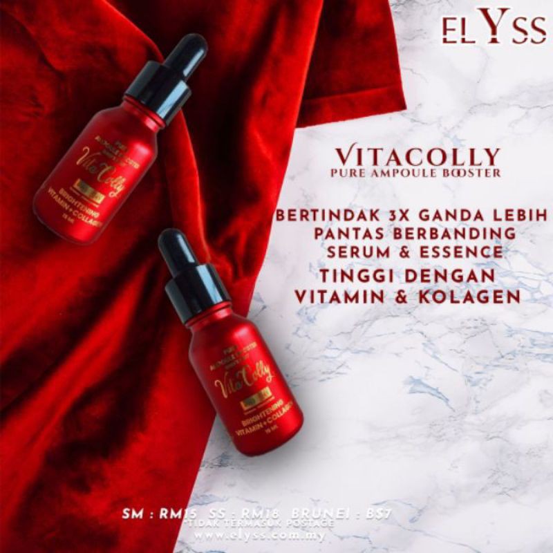 Elyss VITACOLLY Pure Ampoule Booster With Free Gift 🎁 | Shopee Malaysia