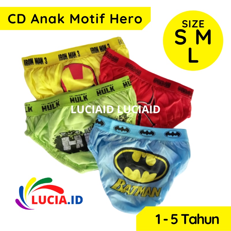 Boys' Underwear 1-5 Years GROW RUBBER Hero Spiderman Hulk Ironman Motif ...