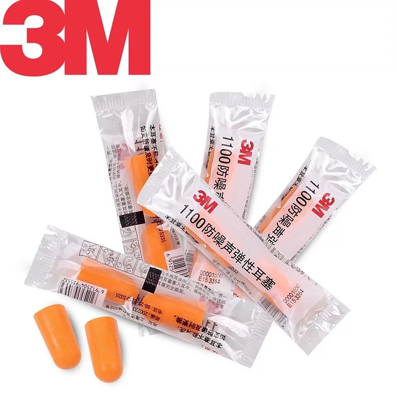 3M 1100 Disposable Ear Plug [1pair] - Sleeping Earplugs Noise Reduction Soft Foam Ear Plugs ...