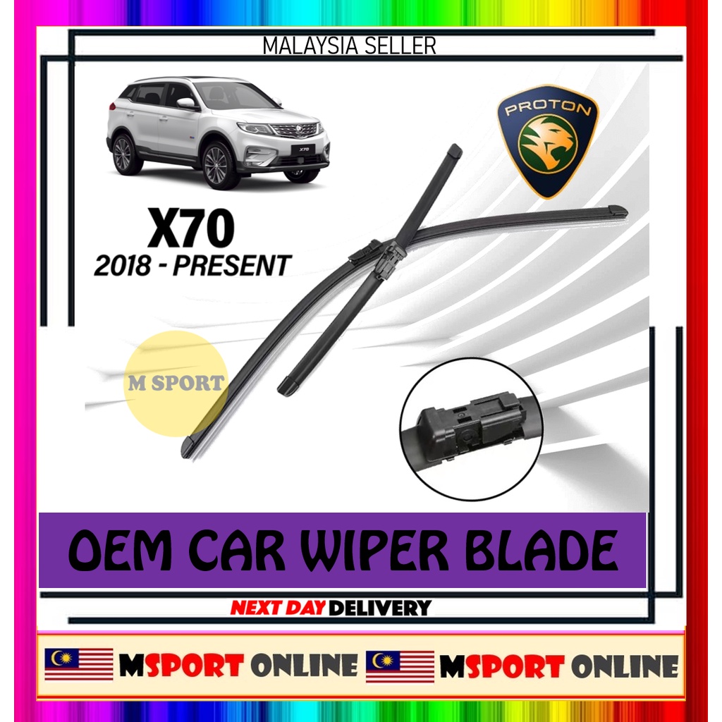 Proton X70 X-70 HIGH QUALITY OEM Windscreen Flat Wiper Blade 17''+24 ...
