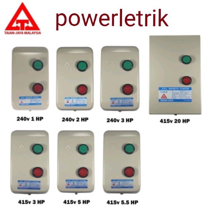 TAIAN JAYA DOL MAGNETIC STARTER / MOTOR STARTER AIR COND STARTER 240V ...