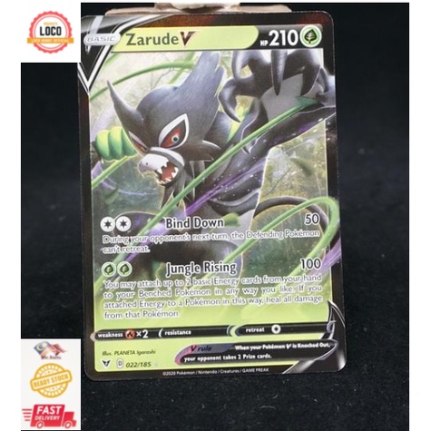 Pokemon Tcg Zarude V From Vivid Volatge Booster Pack Pokemon Trading ...