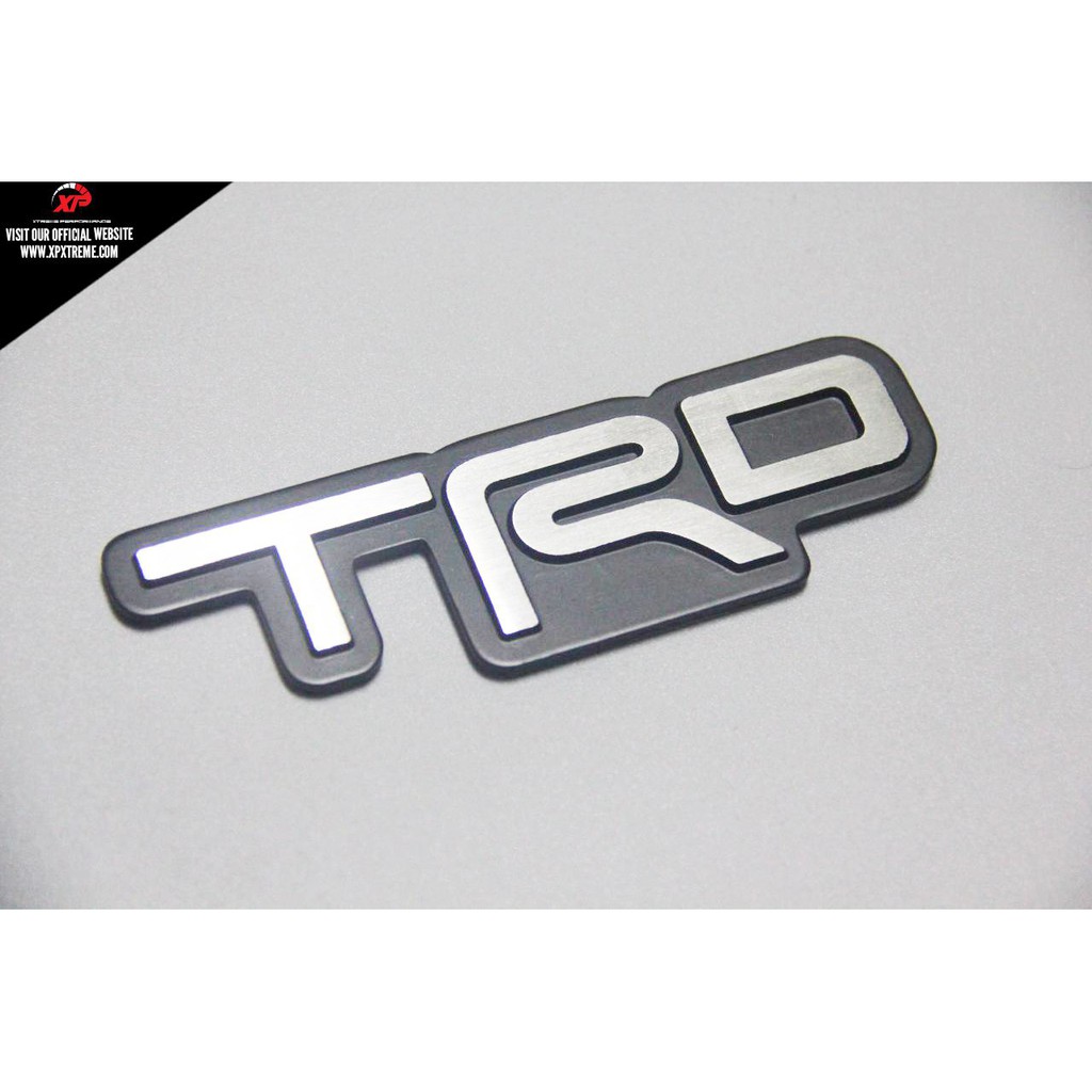 LOGO EMBLEM TRD SMALL SILVER BLACK HIGH QUALITY RESIN 3M STICK | Shopee ...