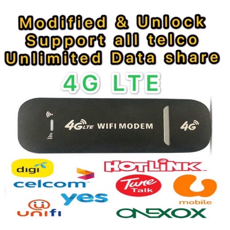 Modem USB New Modified Unlocked 4G LTE WiFi Dongle Router Car Home ...