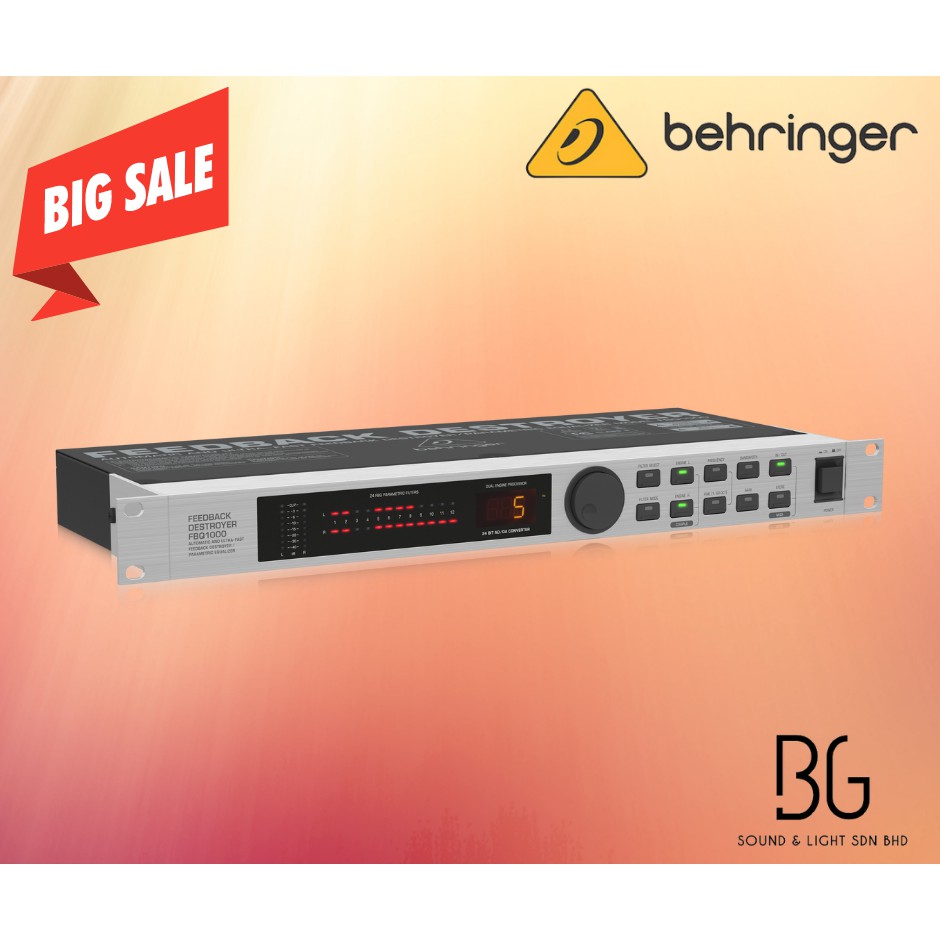 Behringer fbq1000 Automatic and Ultra-Fast Feedback Destroyer ...