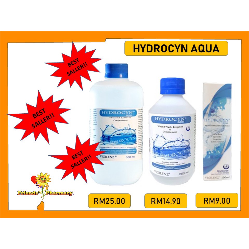 HYDROCYN AQUA SOLUTION 500 ML / 250 ML / 100 ML | Shopee Malaysia