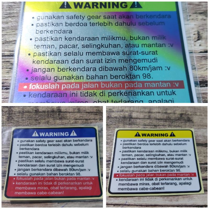 WARNING FOCUSLAH DEPAN STICKER NOT A FIGHT OF CABE CABE | Shopee Malaysia