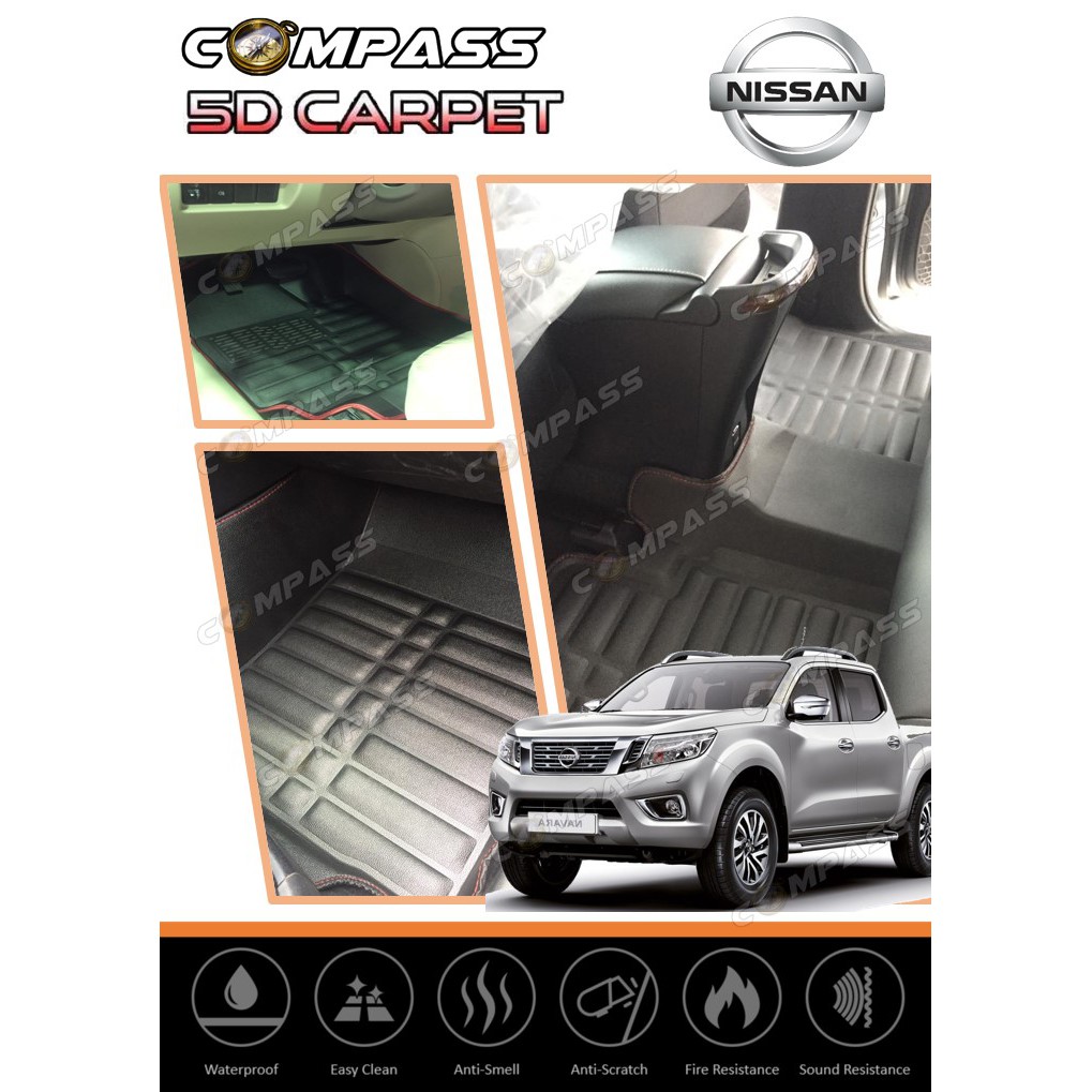 Nissan Navara 2015 5D Car Carpet Floor Mat | Shopee Malaysia