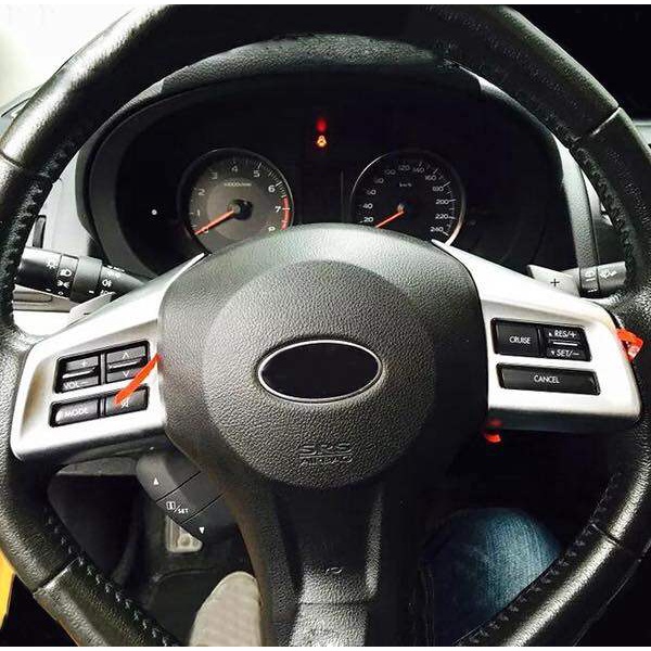 Subaru Xv Chrome Steering Wheel Switch Trim Switch Button Cover ...