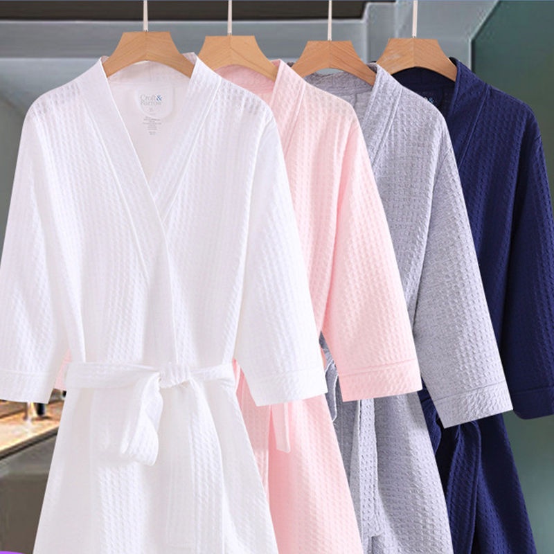 Solid Color Nightgown Loose Women's Bathrobe Hotel Bathrobe Sexy ...