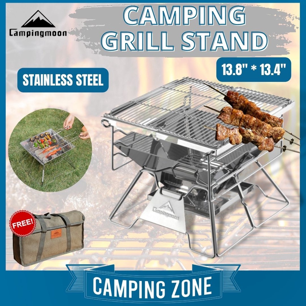 CAMPINGMOON X-TWO Portable BBQ Grill Outdoor Tempat Bakar Bbq ...