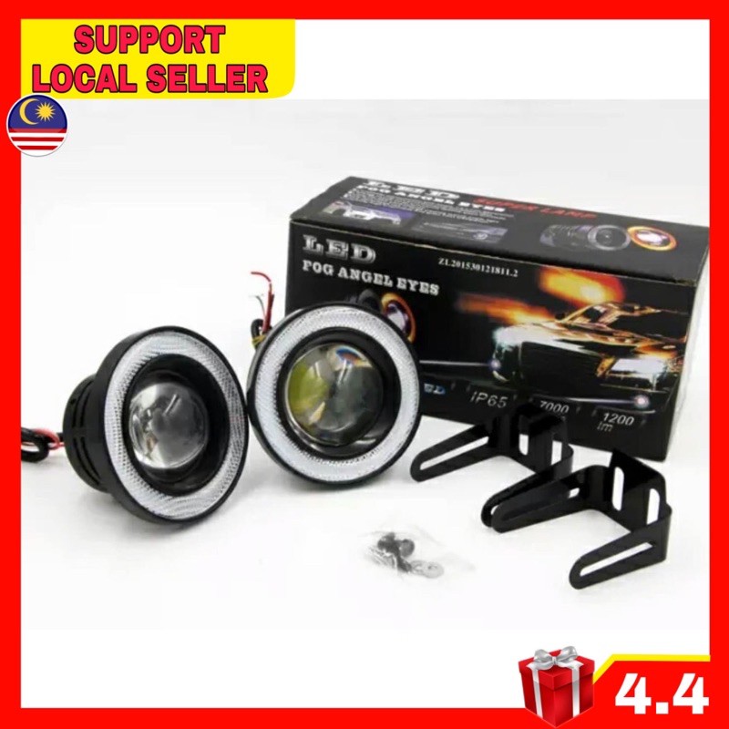 [AVAILABLE] Car Cob Led Angel Eyes Fog Light ring Lens Projector Halo ...