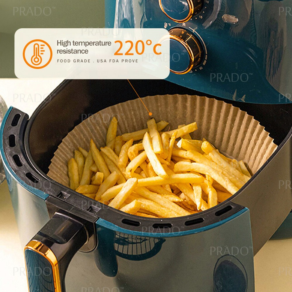 PRADO 100pcs 20cm Air Fryer Disposable Baking Papers Non-Stick Steamer ...