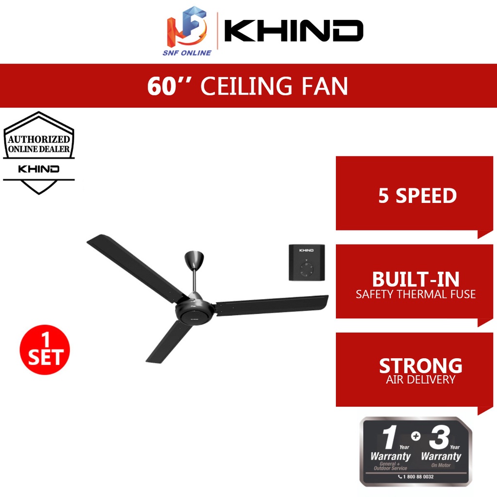 Khind Ceiling Fan (60"/1 Set) CF618 CF618B CF625 CF625B CF611A CF613A ...