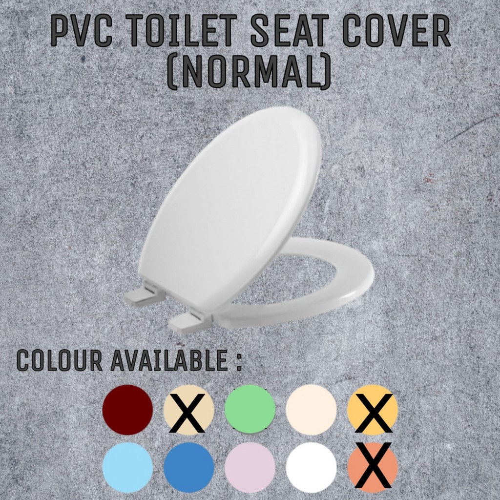 PVC Toilet Seat Cover WC Water Closet Jamban Mangkuk Tandas 马桶盖 ...