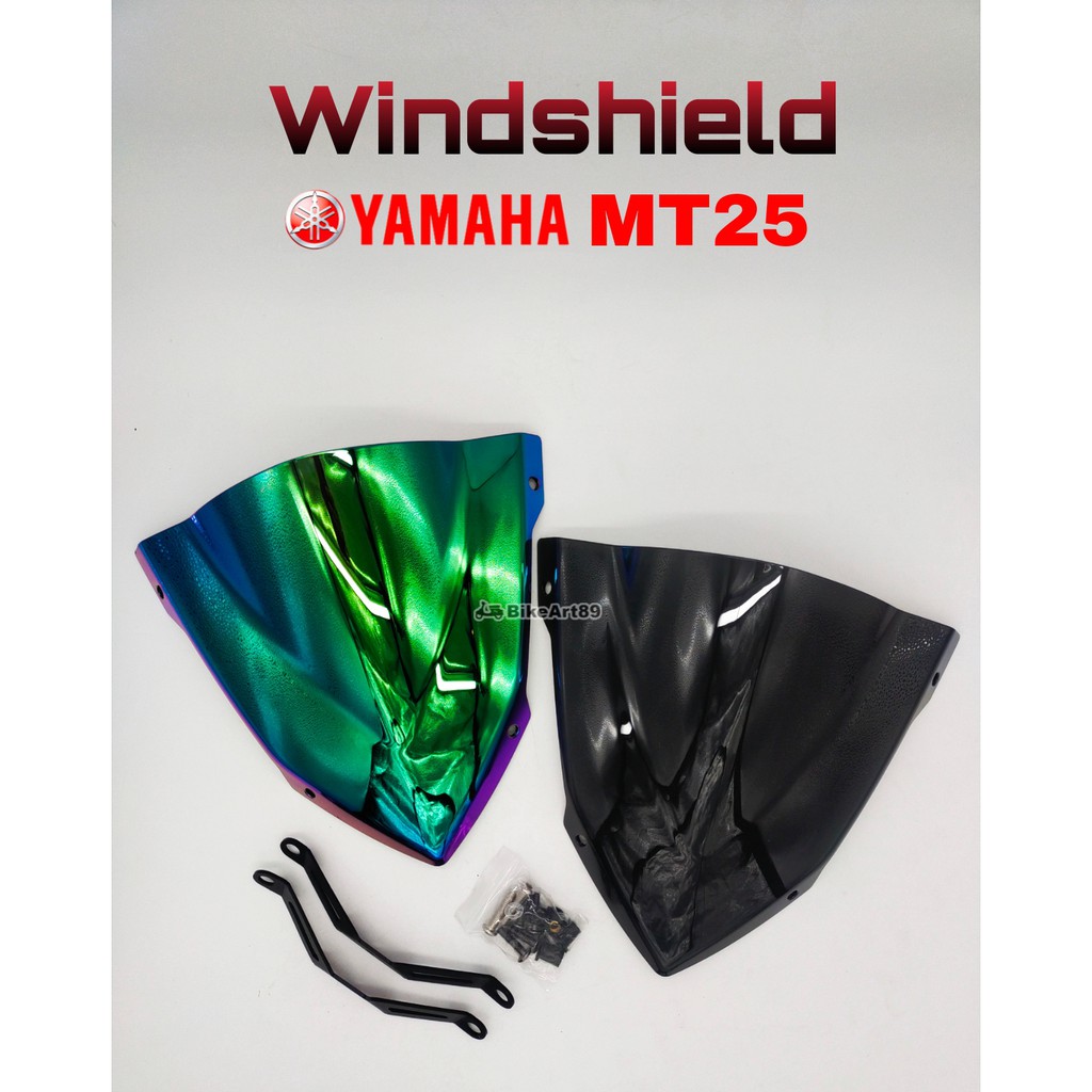 Visor Yamaha MT25 Windshield RAPIDO MT-25 / 03 ABS YEAR 2020 BLACK ...