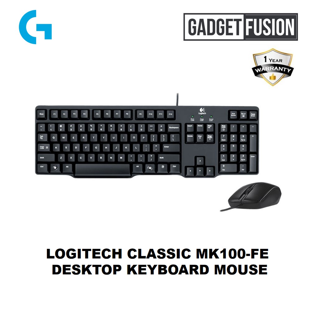 LOGITECH CLASSIC MK100-FE DESKTOP KEYBOARD MOUSE | Shopee Malaysia