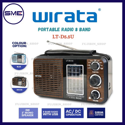 WIRATA Portable Radio 8 Band (LT-D5.5U) | Shopee Malaysia