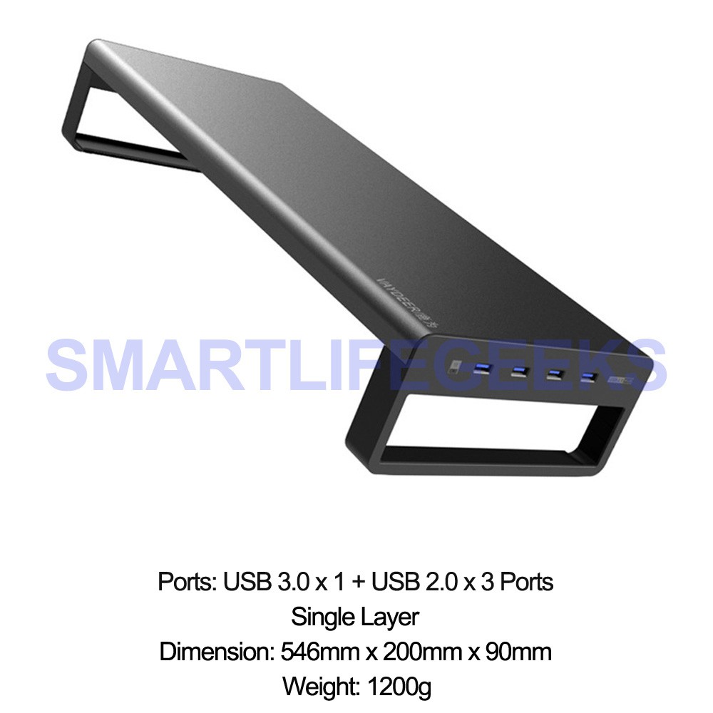 VAYDEER Monitor Stand Riser Elevator Build-in USB3.0 Hub Wireless Fast ...