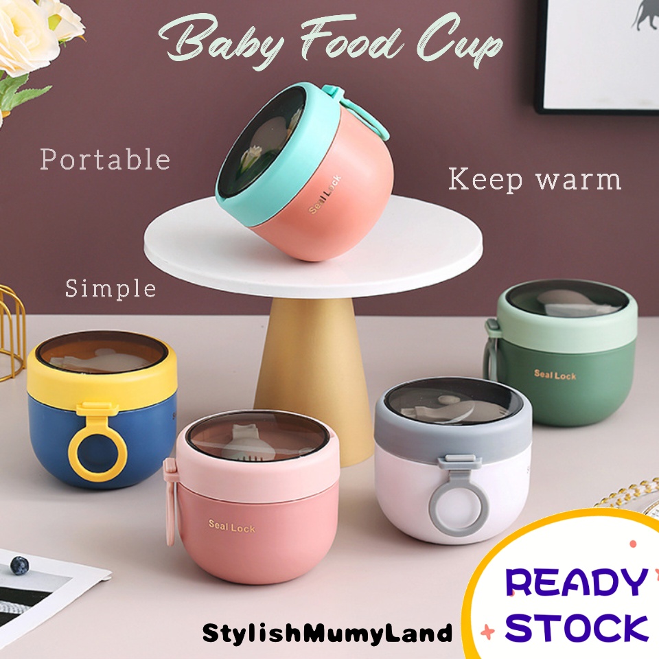 【Stylish】Baby Food Warm Cup 600ml/800ml Keep Warm with Hot Water ...