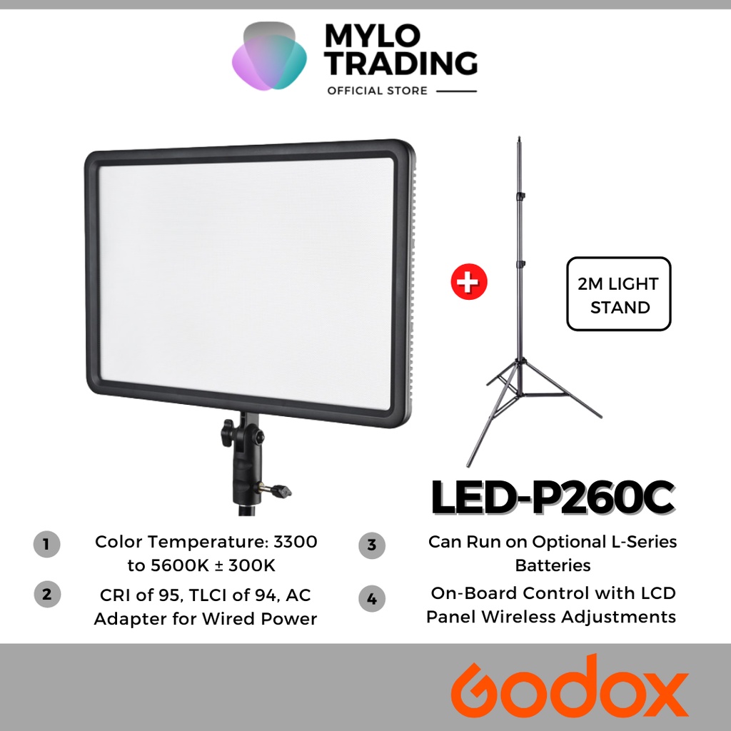 Godox LEDP260C / LED P260 C / 260 / LED P260C Bi-Color LED Light Panel ...