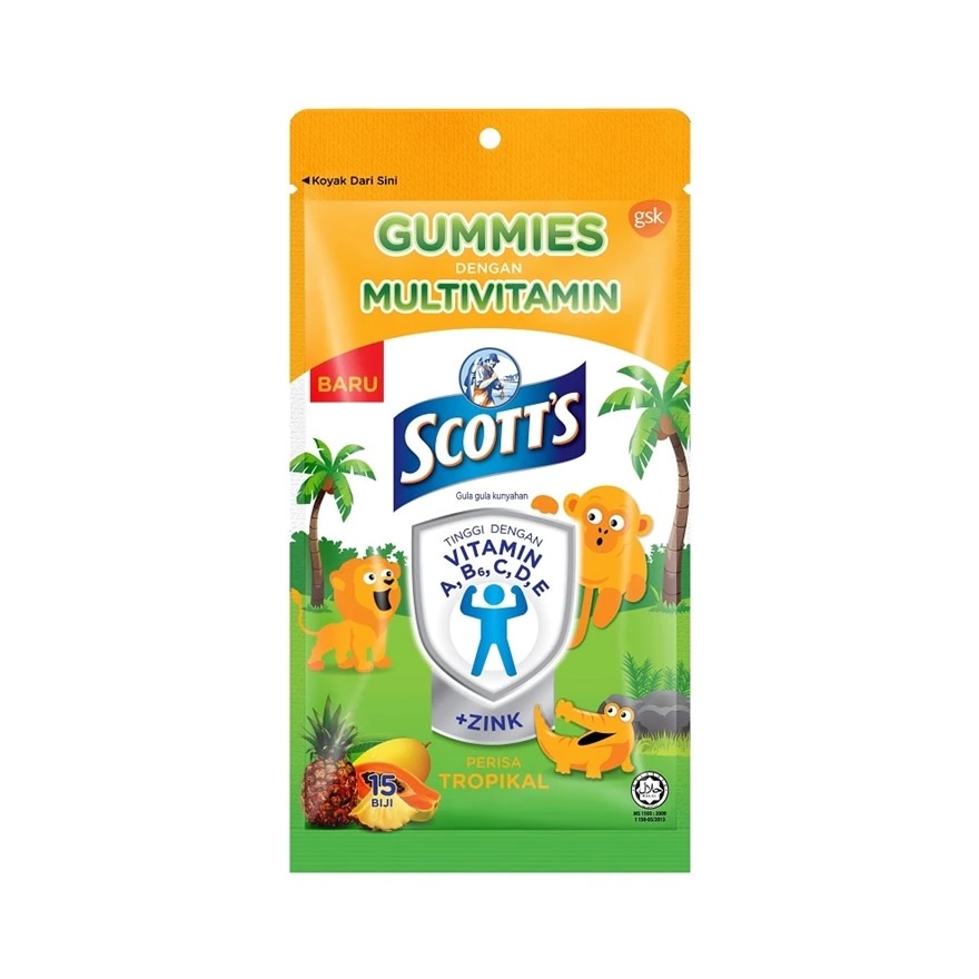 Scott's Multivitamin Gummies (Tropical Flavour) 15pc | Shopee Malaysia